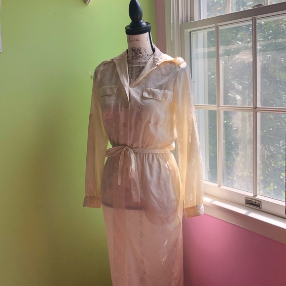 Vintage | Dresses | Vintage 7s Sheer House Dress | Poshmark